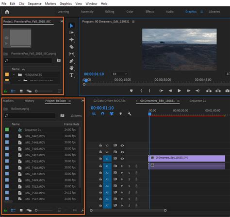 working in the project panel in premiere pro