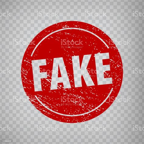 투명한 배경에 가짜 씰 디자인 그런 지 고무 스탬프 단어 가짜 빨간색으로 평면 디자인 벡터 일러스트 레이 션 Eps10 0명에 대한 스톡 벡터 아트 및 기타 이미지 Istock