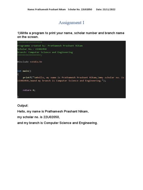 Assign 1 Pratham Pdf Integer Computer Science Area