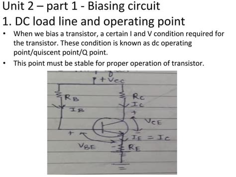 Biasing Circuit Ppt Based On Bi Polar Junction Transistor Pdf