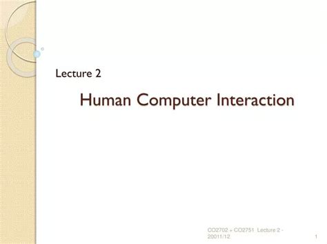 Ppt Human Computer Interaction Powerpoint Presentation Free Download