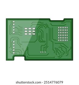 Microchip Microcontroller Cartoon Arduino Abstract Pcb Stock Vector
