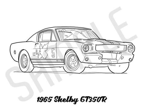 1965 Shelby Gt350r Adult Coloring Page Printable Coloring Pages