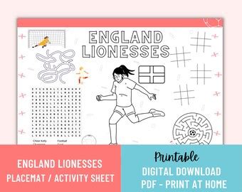 Football Activity Sheet Etsy