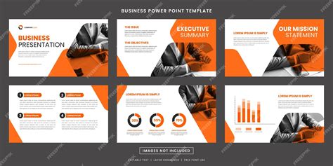 Простой современный шаблон дизайна слайдов корпоративной презентации Powerpoint Премиум вектор