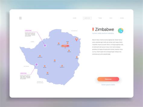 Zimbabwe Map Infographics Vector Template With Cities Capital Harare