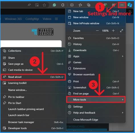 Method To Start Close Read Aloud In Microsoft Edge HTMD Blog