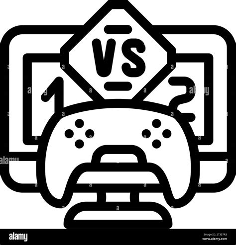 Multiplayer Games Game Development Line Icon Vector Illustration Stock Vector Image And Art Alamy
