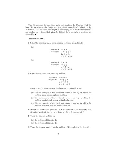 Solu 10 Pdf Mathematical Optimization Linear Programming