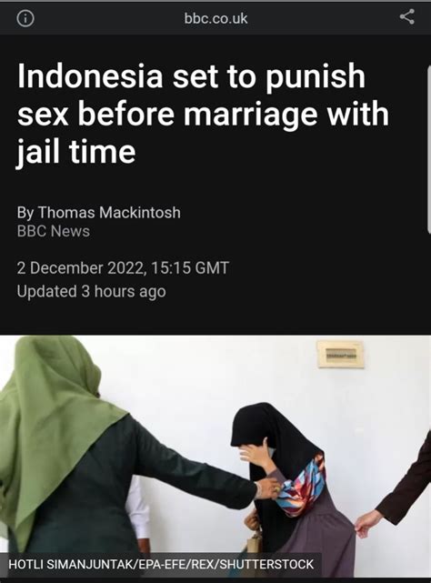 Indonesia Set To Punish Sex Before Marriage With Jail Time R Islam