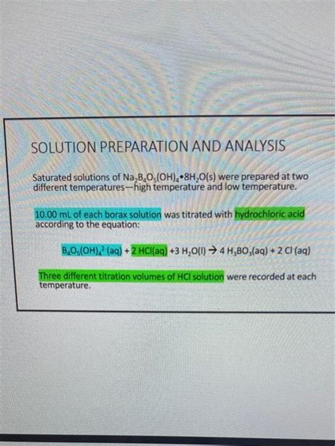 solved 1 tabulate your results using the format below
