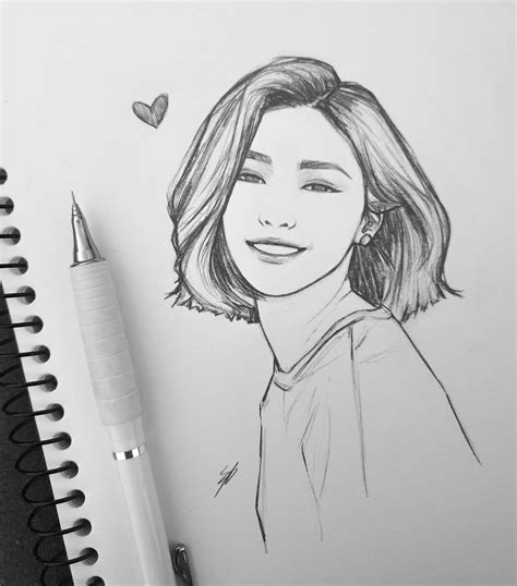 Nikki On Instagram Ryujin ITZY Ryujin Fanart Art Drawing Sketch Easy Drawings