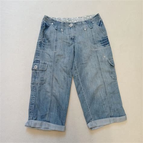 Y2k Low Rise Cargo Jorts Jean Shorts Skater Blokette Depop