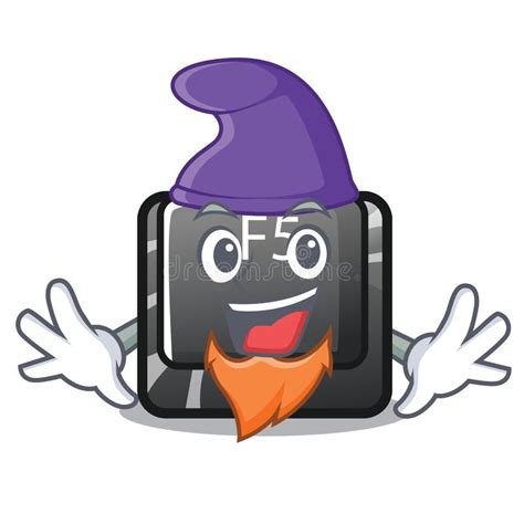 Elf Button F5 Isolated With The Character Stock Vector Illustration Of Hour Emotion 144387435