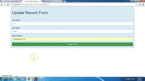 Jsp Mysql And Bootstrap Crud Part 8 Youtube
