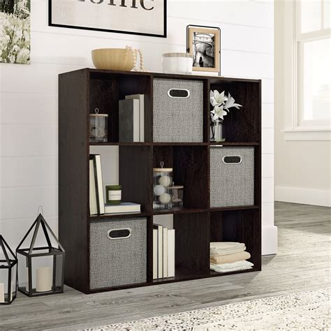 Solutions By Sauder 9 Cube Organizer Storage Cubby Unit Cinnamon
