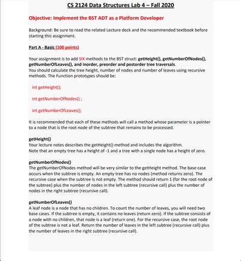 Cs 2124 Data Structures Lab 4 Fall 2020 Objective