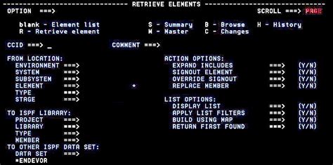 Cobol Endevor Retrieve Element Br