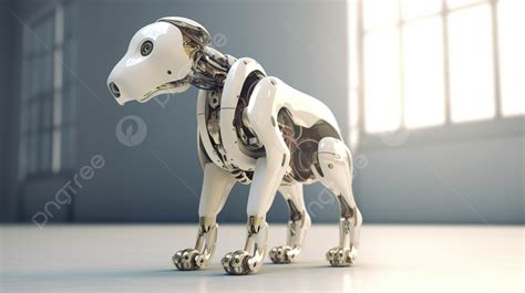 바닥에 서 있는 로봇 개 빈 벽에 공간이 있는 3d 렌더링 개 로봇 고화질 사진 사진 배경 일러스트 및 사진 무료 다운로드 Pngtree