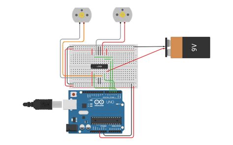 Circuit Design D Dc Motor Controlling Using Motor Driver Tinkercad