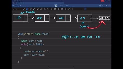 Traversing A Singly Linked List In C Youtube