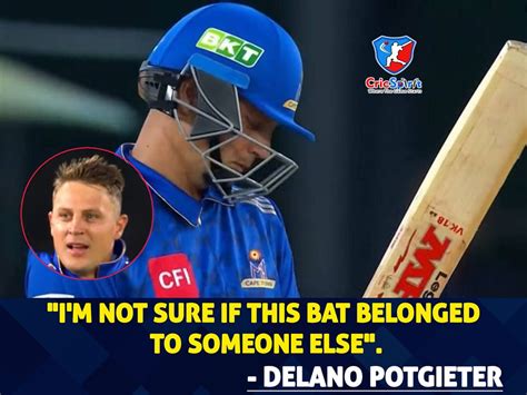 Cricspirit Delano Potgieter Batted With Virat Kohlis Bat At Sa20 Today King Kohli Ted