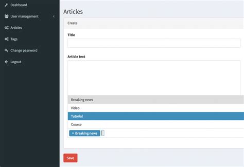 Add Tags To Articles Laravel Many To Many Relationships With Select2 Quick Admin Panel