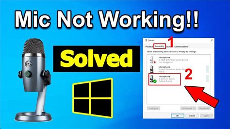 How To Fix Microphone Not Working Windows 11 Youtube