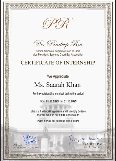 Saarah Khan On Linkedin Legalinternship Pradeeprai