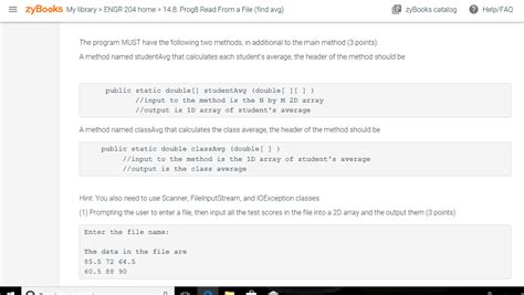solved zybooks my library engr 204 home 14 8 prog8 read