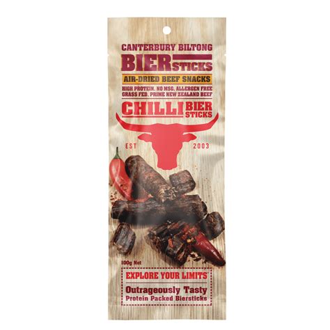 Canterbury Biltong Chilli Bierstick 100g The Meat Up