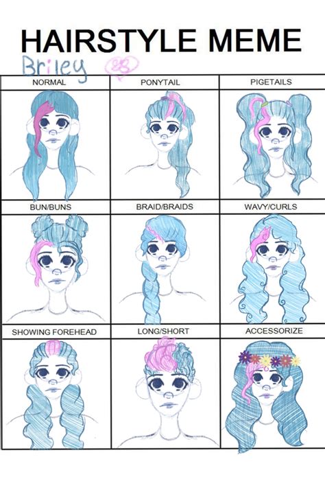 Hair Style Meme By Ginathetaco On Deviantart