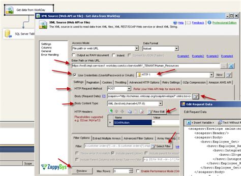 How To Get Data From Workday In Ssis Using Soaprest Api Zappysys Blog