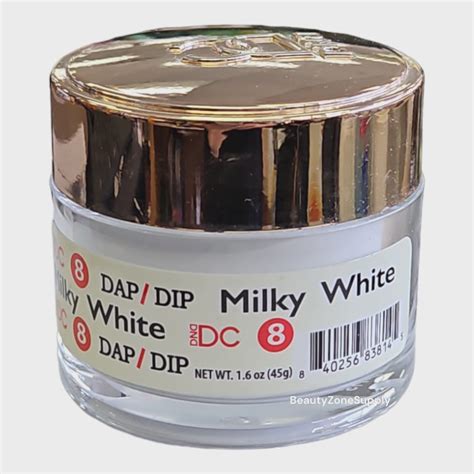 Dc Dnd Dap Dip Powder And Acrylic Powder 2 Oz Milky White 8 Beauty Zone Nail Supply