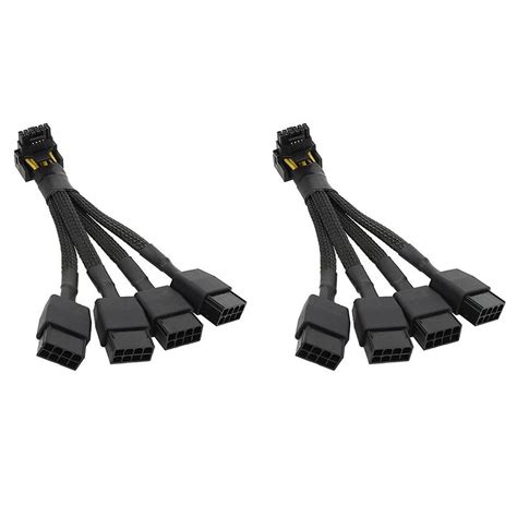 2pcs 4x8 Pin Pci E To 16 Pin Graphics Card Power Cable 12vhpwr Connector Adapter Cable For Gpu