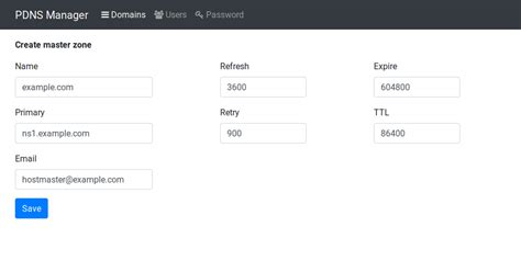 Add Your First Domain PDNS Manager