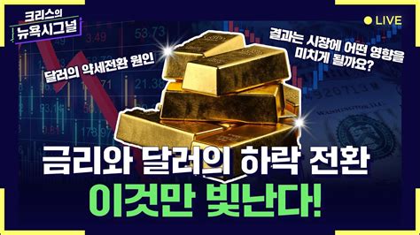 Cpi 발표 이후 금리와 달러는 상승 추세 이탈로 금이 빛나는 이유 크리스의 뉴욕 시그널 Live Youtube
