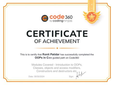 Ronit Patidar On Linkedin Cpp Programming Certification Learning