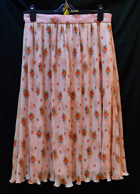 Baby Pink Pleated Skirt Anviti