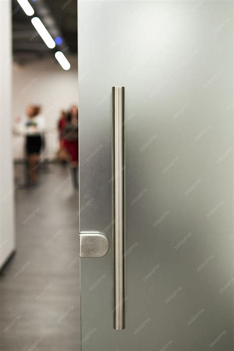 Premium Photo Glass Frosted Door With A Metal Handle Glass Door