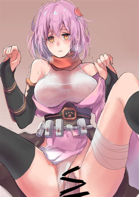 Rule 34 Bandaged Leg Bandages Black Thighhighs Breasts Censored