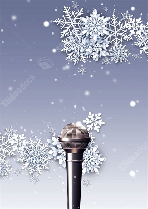 Cute Microphone Page Border And Printable Background In Word Slidesdocs