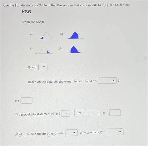Solved Use The Standard Normal Table To Find The Z Score Chegg Com