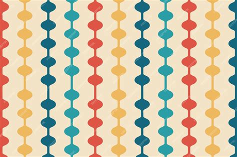 Premium Vector Colorful Nostalgic Seamless Pattern Retro Background