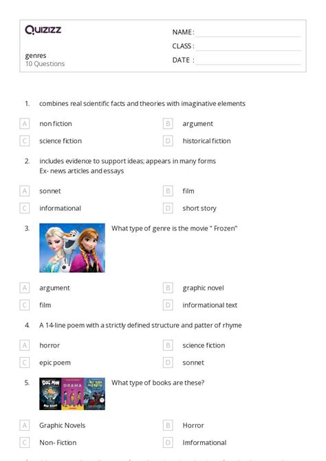 50 Reading Genres And Types Worksheets For 8th Grade On Quizizz Free Printable