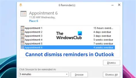 Cannot Dismiss Reminders In Outlook Fix