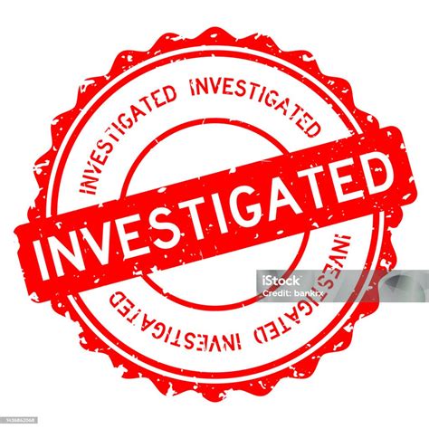 그런 지 레드 조사 단어 라운드 고무 씰 스탬프 흰색 바탕에 Criminal Investigation에 대한 스톡 벡터 아트 및 기타 이미지 Criminal