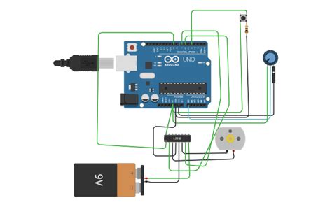 Circuit Design Speed Controlling Of The Dc Motor Tinkercad