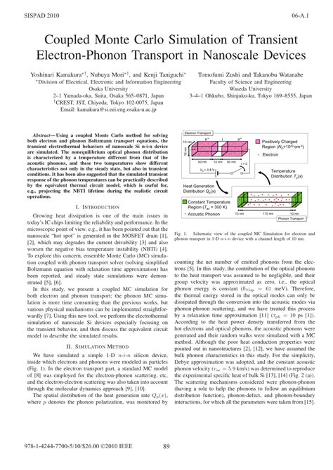 Pdf Coupled Monte Carlo Simulation Of Transient Electron Phonon Transport In Nanoscale Devices