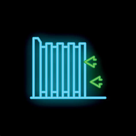 Neon Icon Of Decreasing Bar Chart Showing Negative Trend 52839873 Vector Art At Vecteezy
